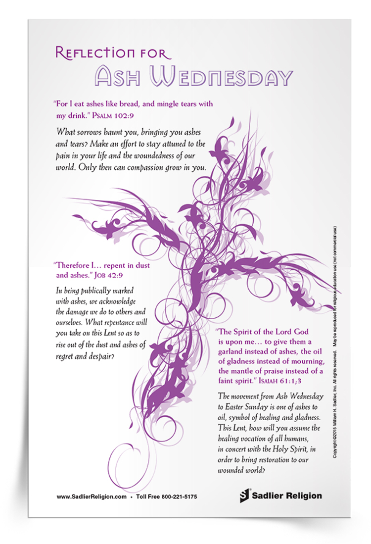 A Printable Reflection and Prayer for Ash Wednesday